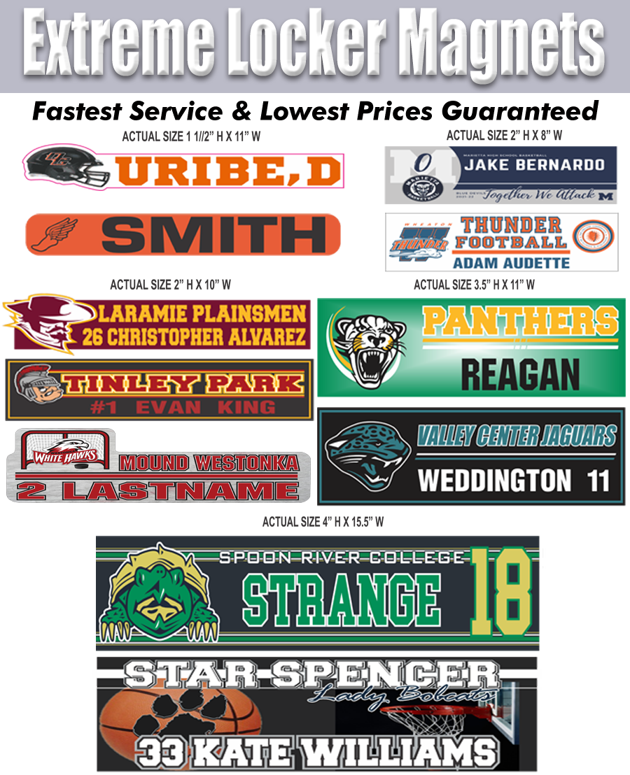 Custom Locker Magnets for Players & Teams | Sportdecals