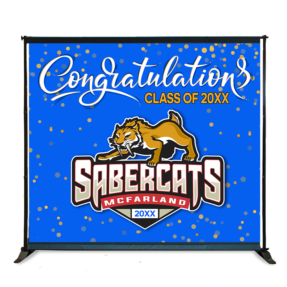 Custom Decorated Slider Backdrop Banner - Sportdecals