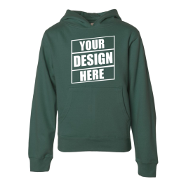 Custom Decorated Midweight Hooded Youth Sweatshirt - Sportdecals