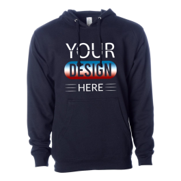 Custom Decorated Midweight Hooded Sweatshirt - Sportdecals
