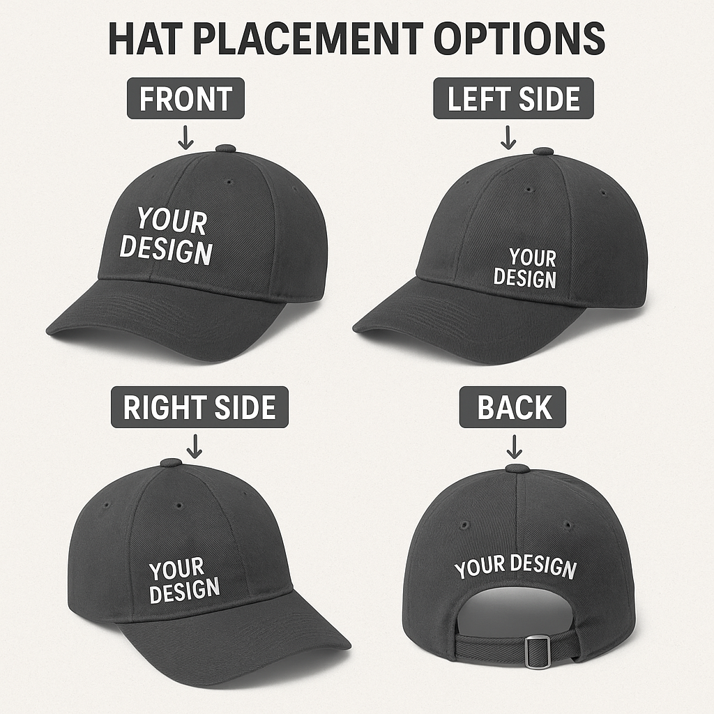Hat Logo Size & Placement Guide – Sportdecals