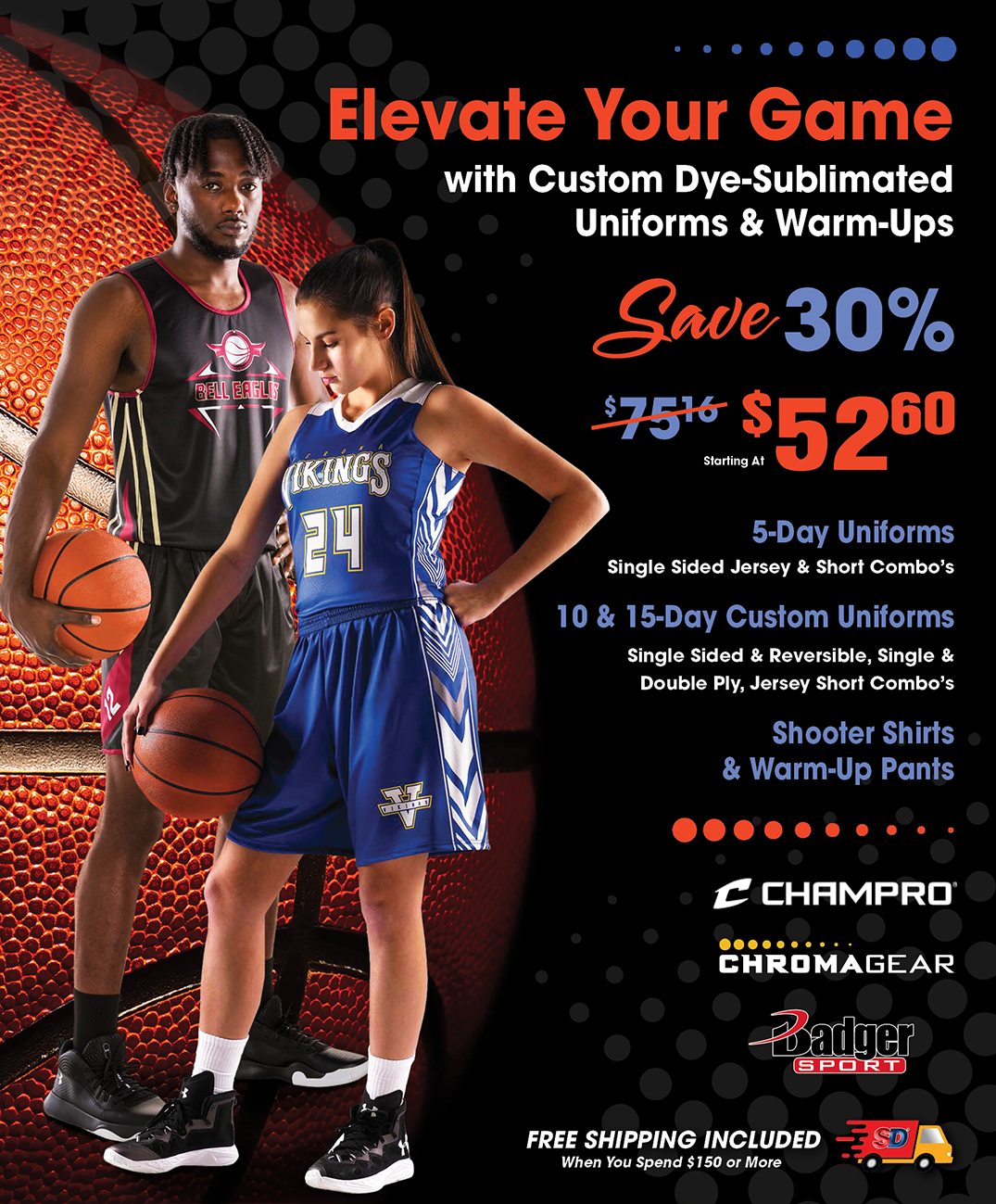 Dye Sub Basketball Uniforms